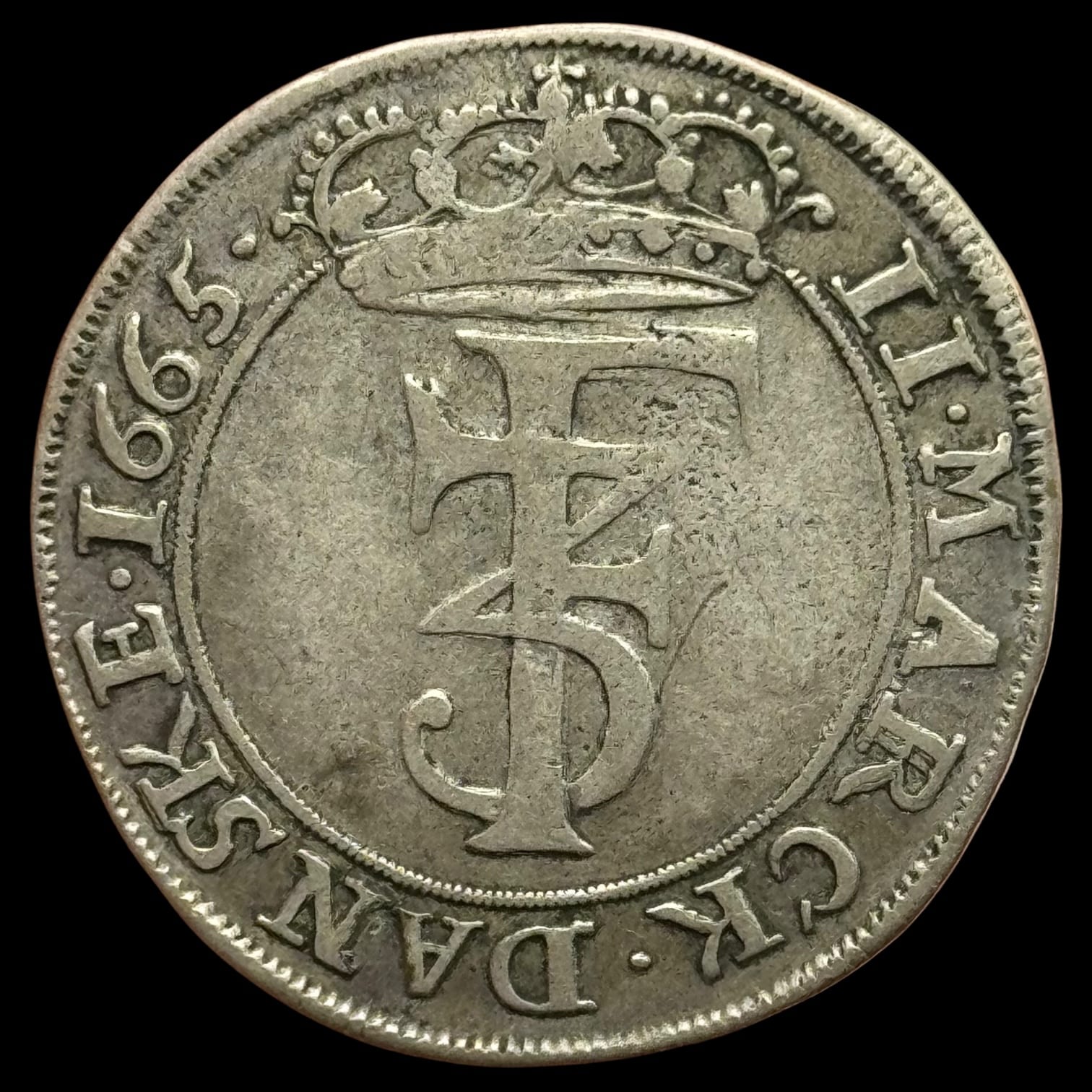 Norge, 2 mark 1665, Sieg 6.7, Hede 67G, NMD 165, Kva. 1+-1 | Westjysk Coins